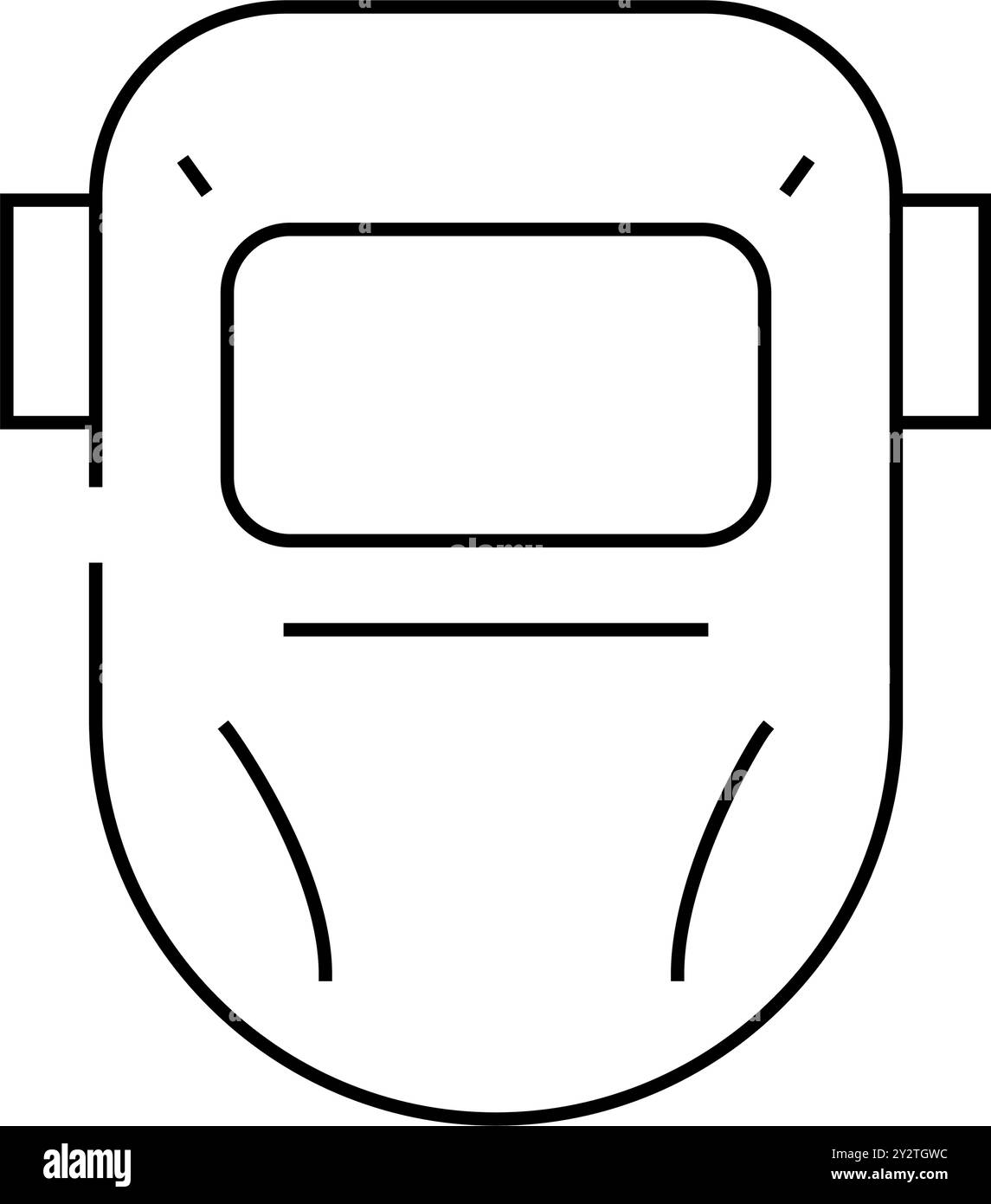 welding helmet line icon vector illustration Stock Vector Image & Art ...