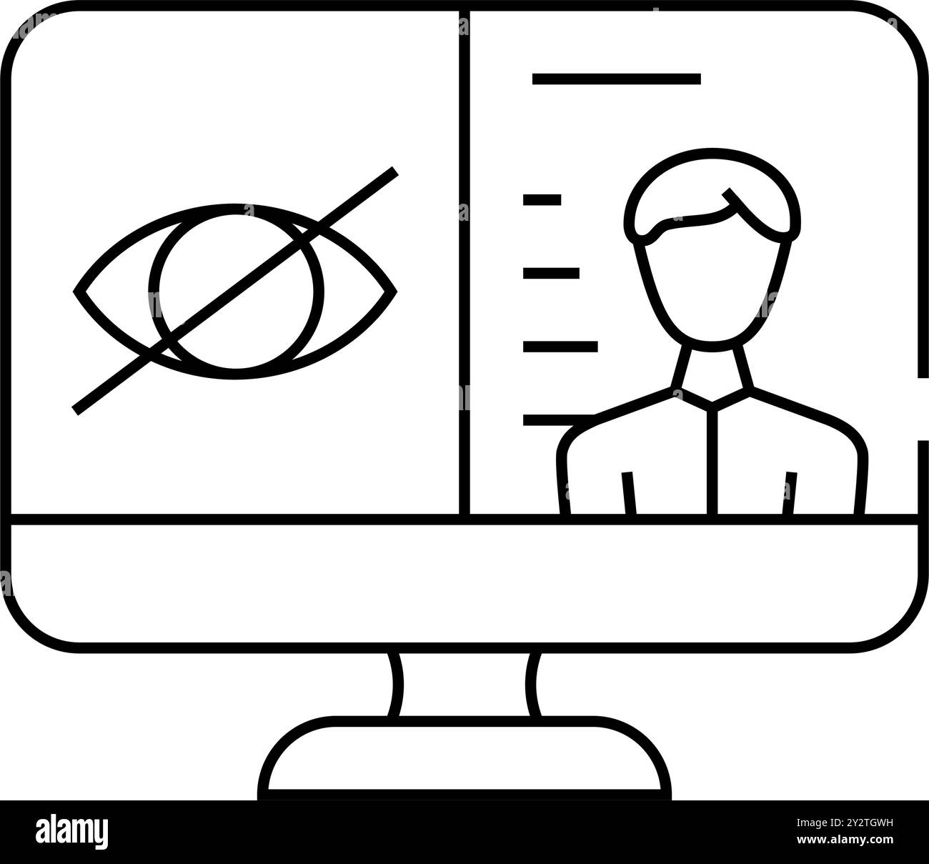 Video call settings line Black and White Stock Photos & Images - Alamy