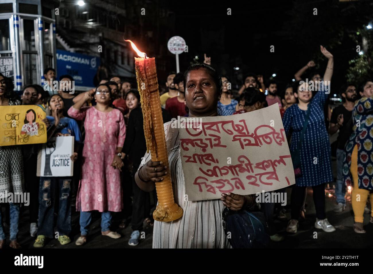 Kolkata, India. 04th Sep, 2024. All night candle light protest observed ...