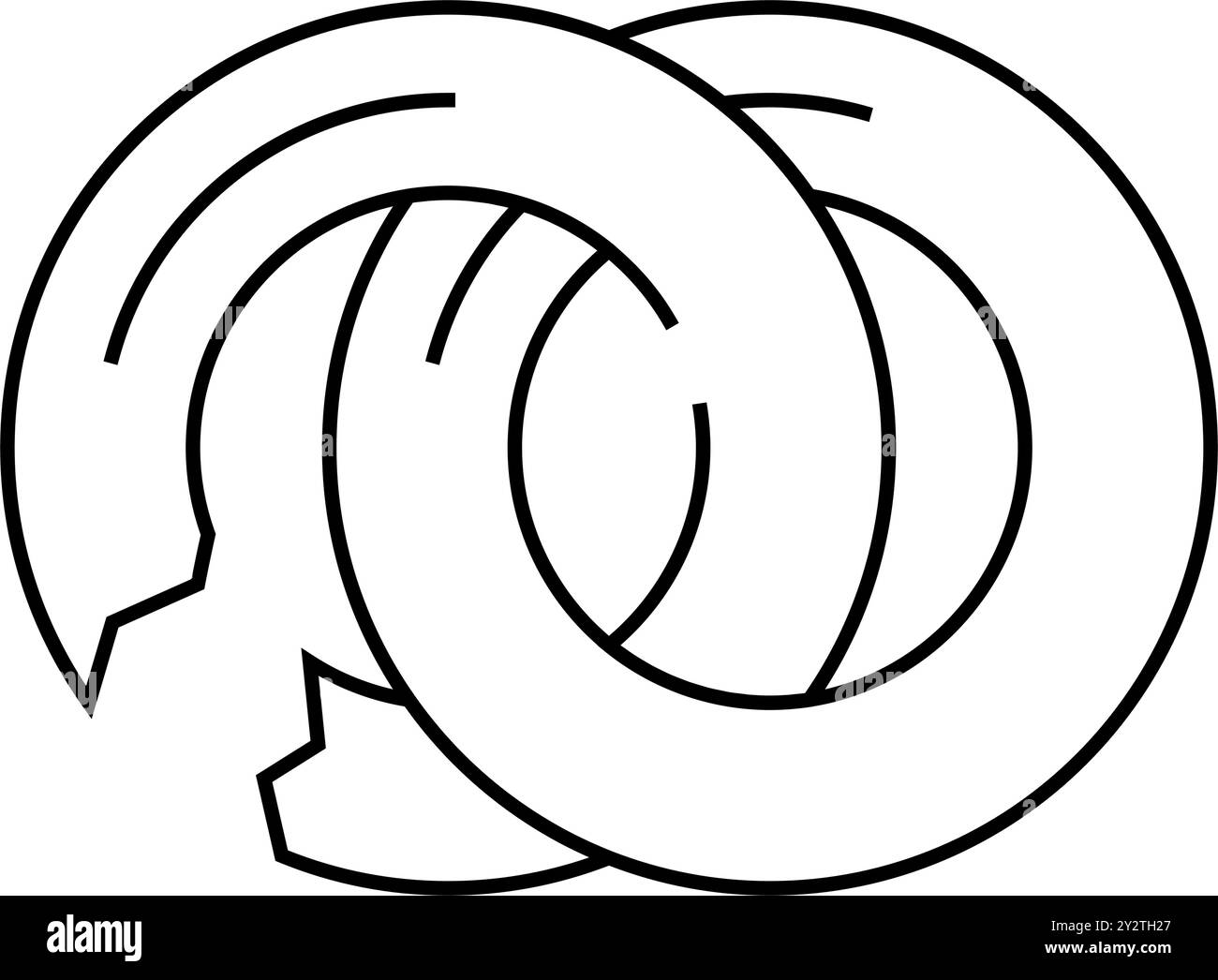 broken ring line icon vector illustration Stock Vector Image & Art - Alamy