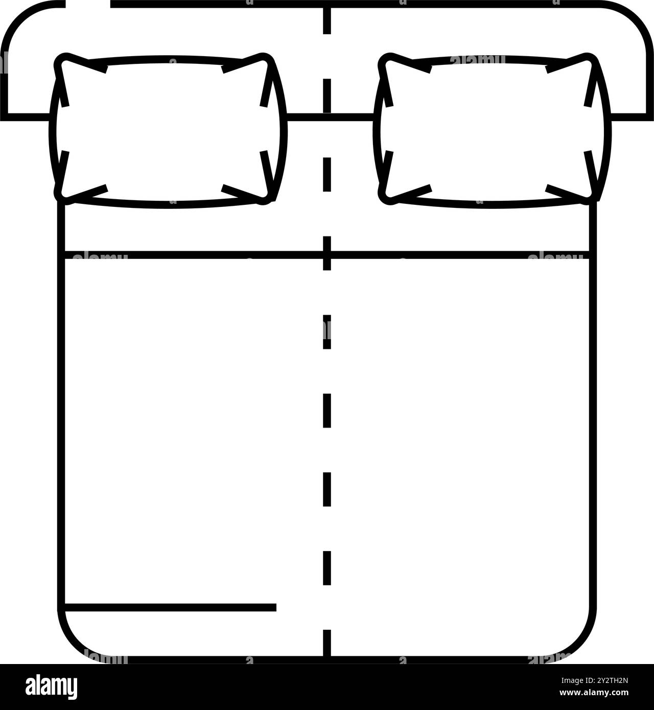sleep on opposite sides of bed line icon vector illustration Stock ...