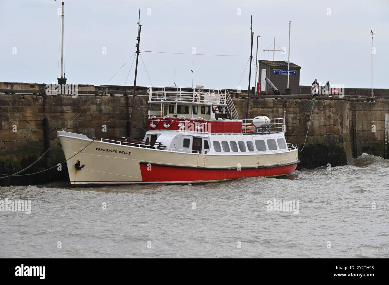 Yorkshire Belle, a tourist boat in the harbour at Bridlington ...