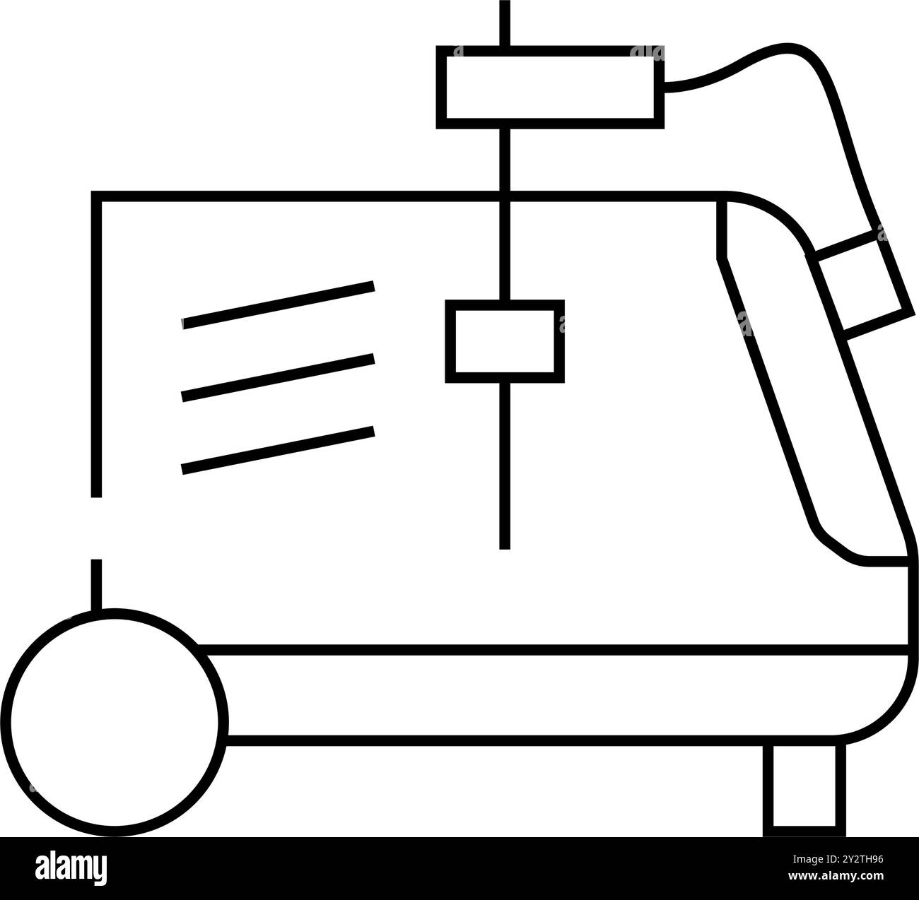 electric welding line icon vector illustration Stock Vector Image & Art ...