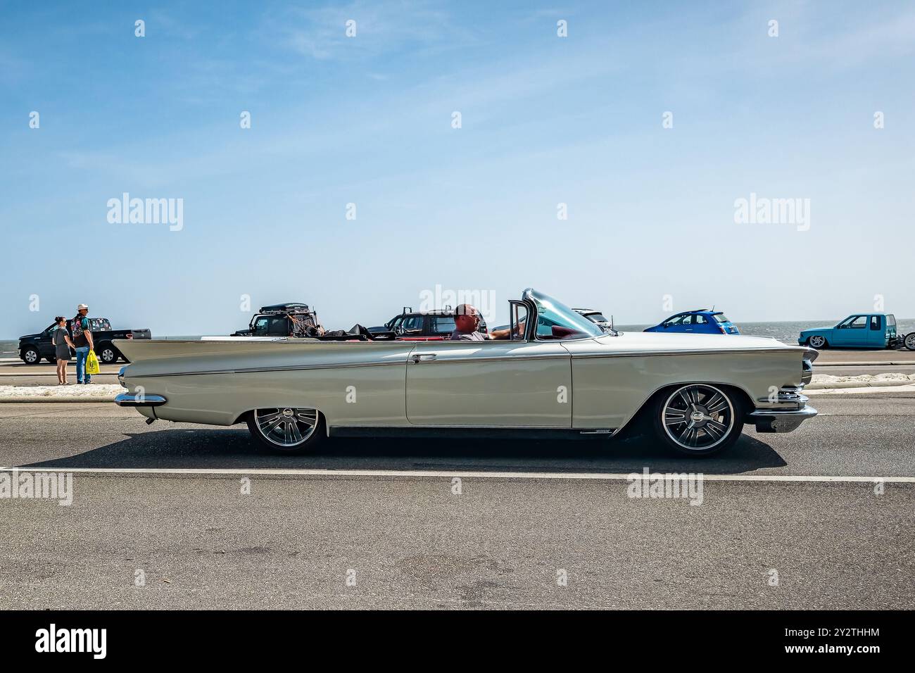 Gulfport, MS - October 04, 2023: Wide angle side view of a 1959 Buick ...