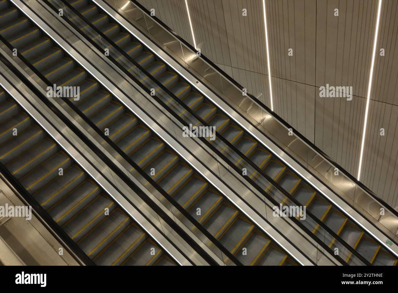 Modern Escalator with Sleek Lighting and Balanced Design Stock Photo ...