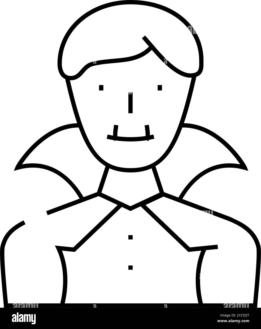 vampire fantasy character line icon vector illustration Stock Vector ...