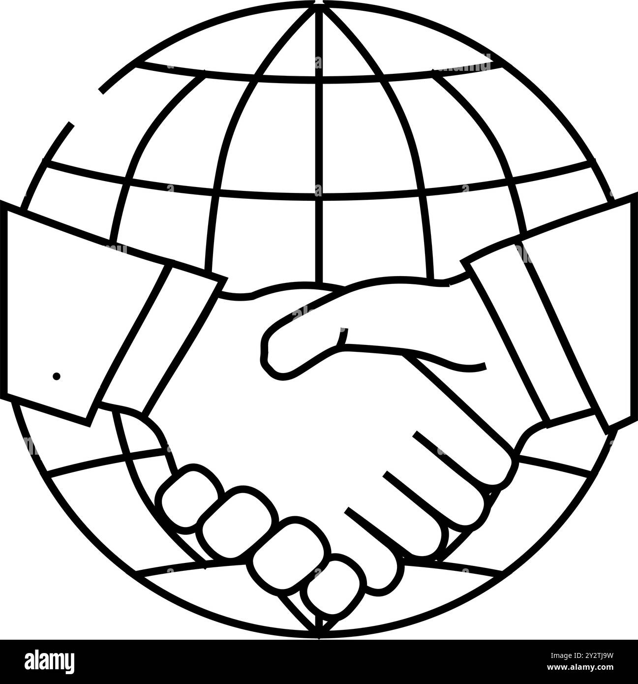 international partnership line icon vector illustration Stock Vector ...