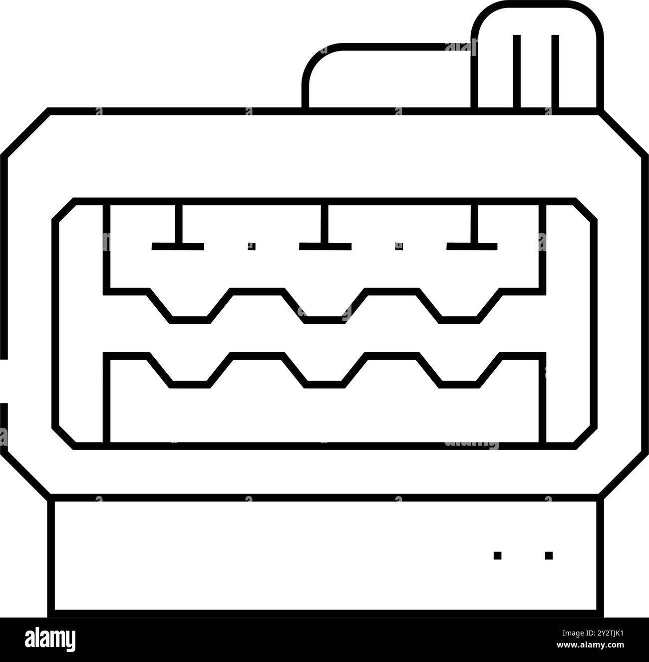 metal part production machine line icon vector illustration Stock ...