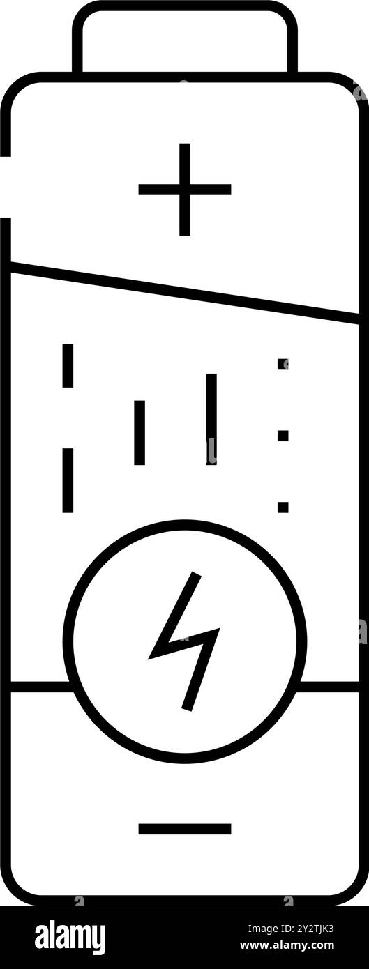 electric battery line icon vector illustration Stock Vector Image & Art ...