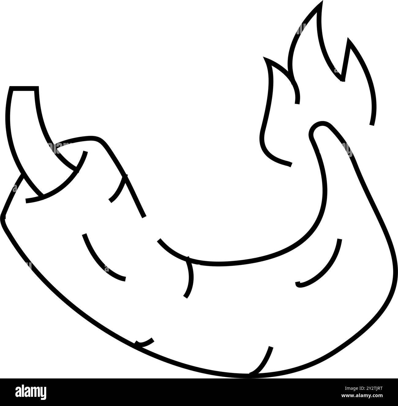 hot spice pepper vegetable line icon vector illustration Stock Vector ...