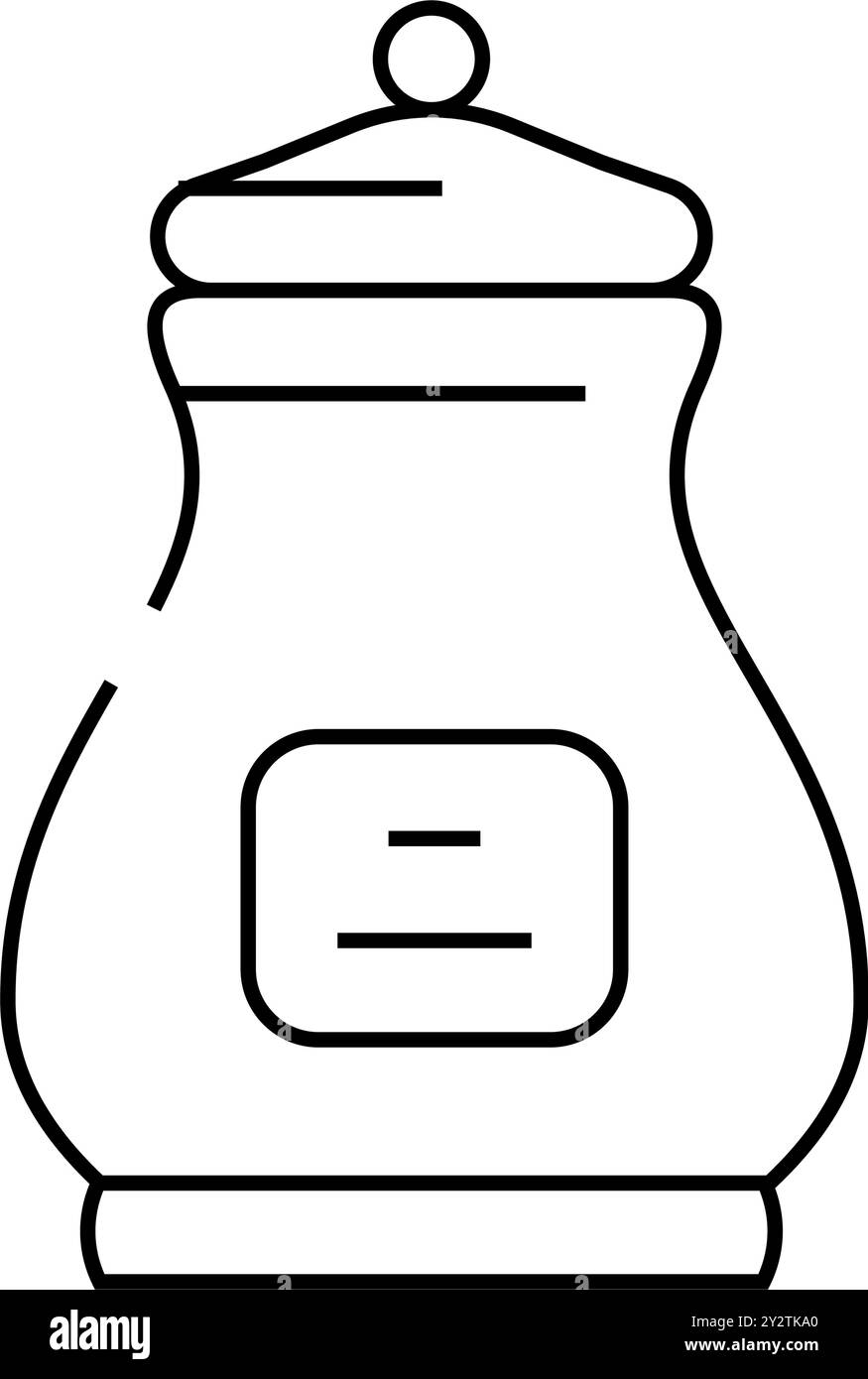 burial urn line icon vector illustration Stock Vector Image & Art - Alamy