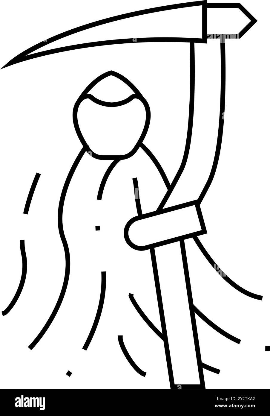 grim reaper line icon vector illustration Stock Vector Image & Art - Alamy