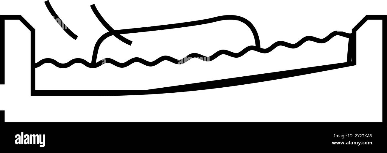 flow board water sport line icon vector illustration Stock Vector Image ...