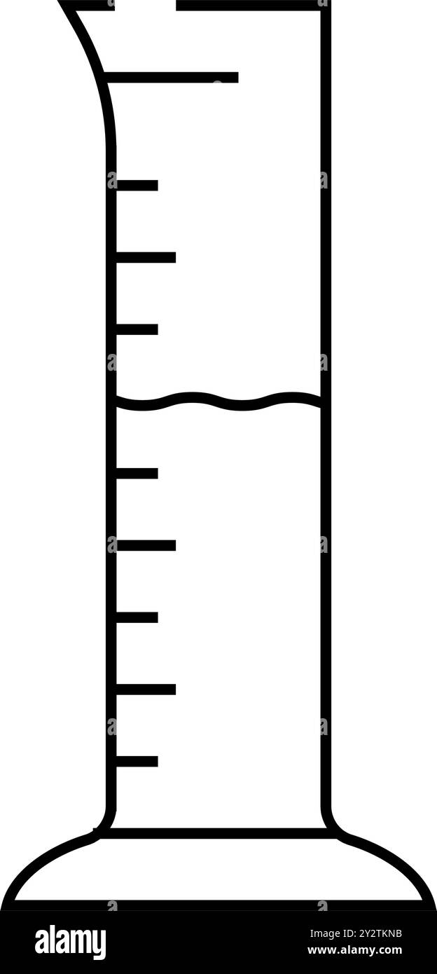 measuring cylinder line icon vector illustration Stock Vector Image ...