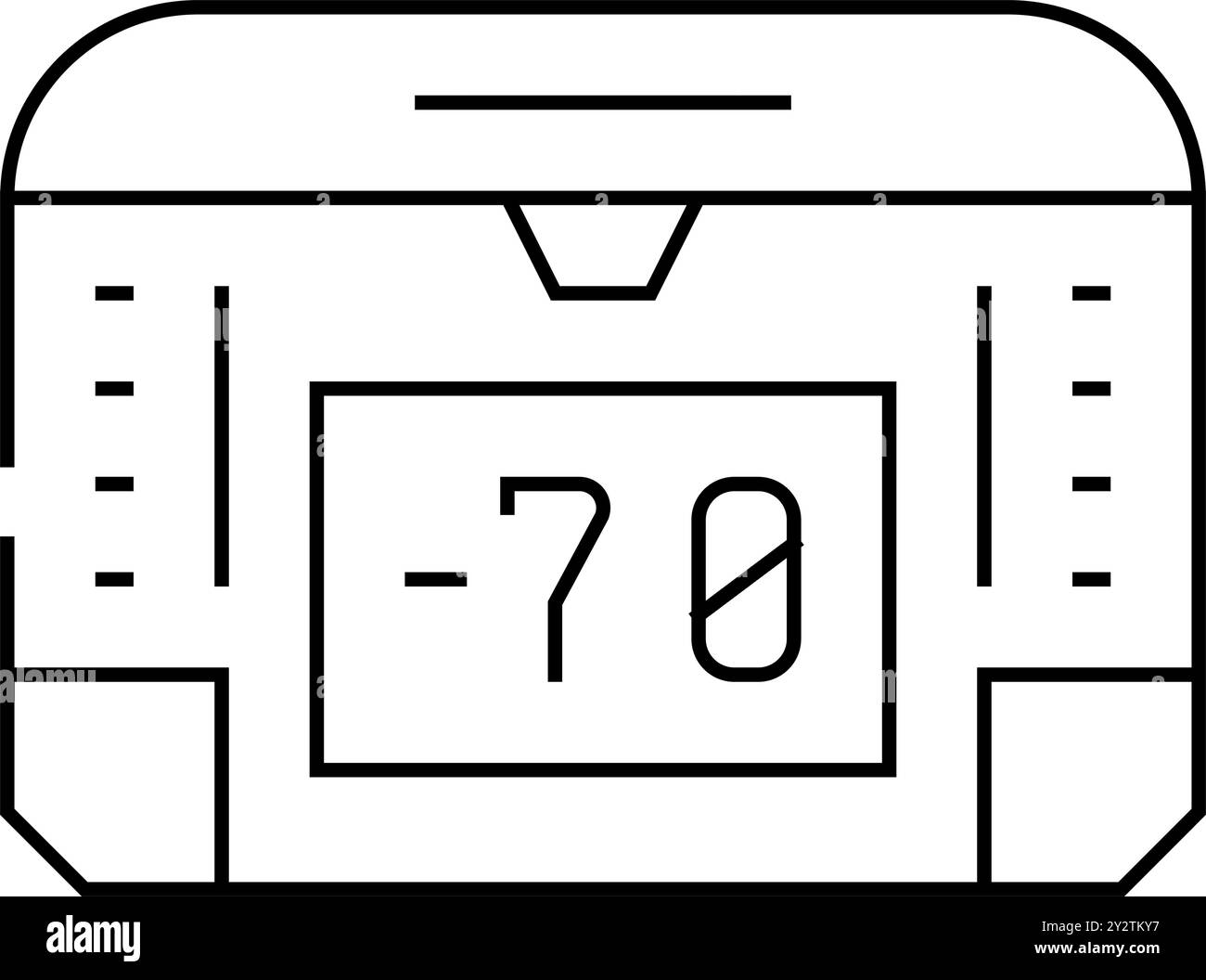 fridge laboratory professional equipment line icon vector illustration ...