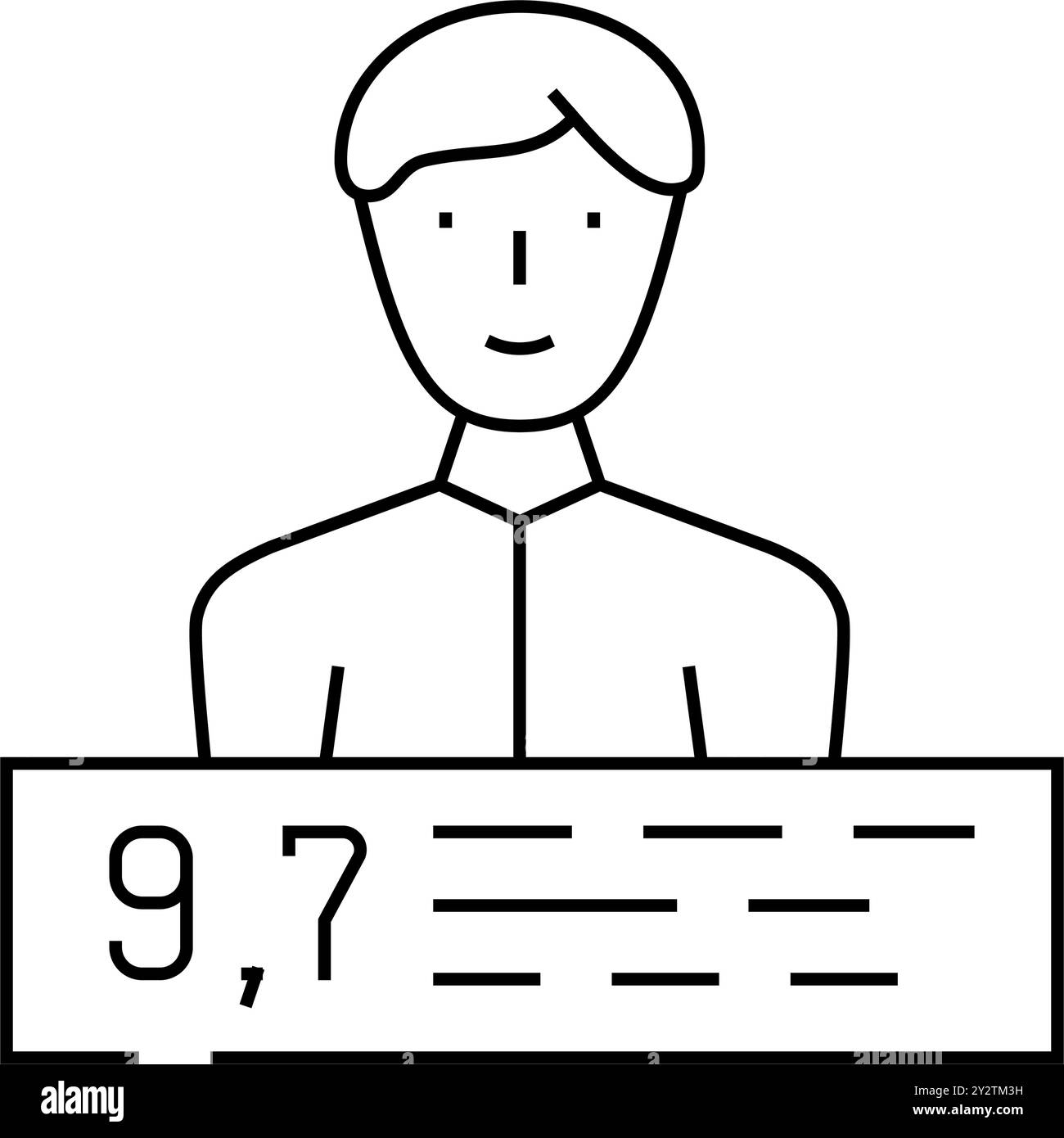 personal rating line icon vector illustration Stock Vector Image & Art ...