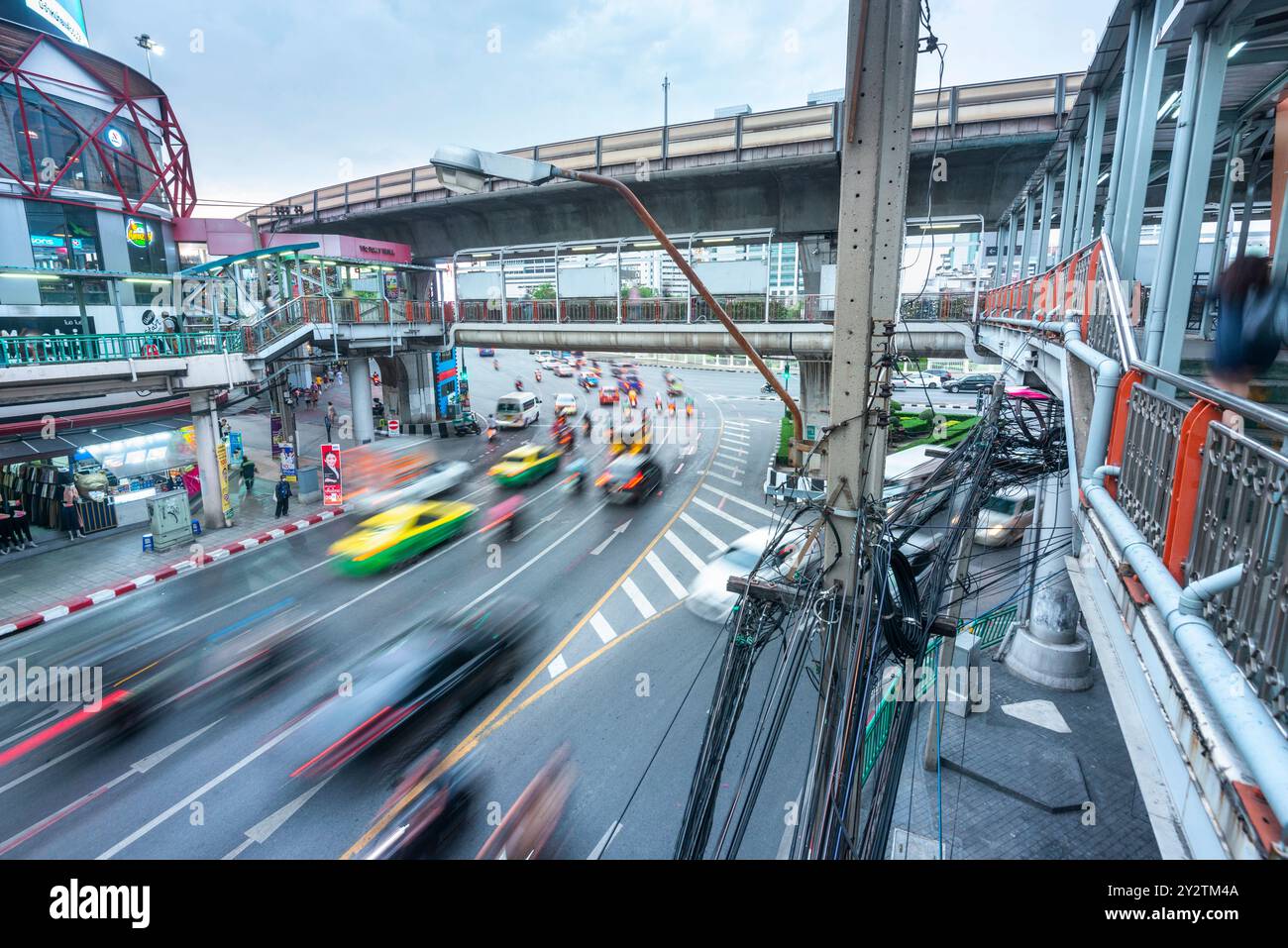 Endless lines of vehicles,streaks of blurred movement,rush to and fro ...