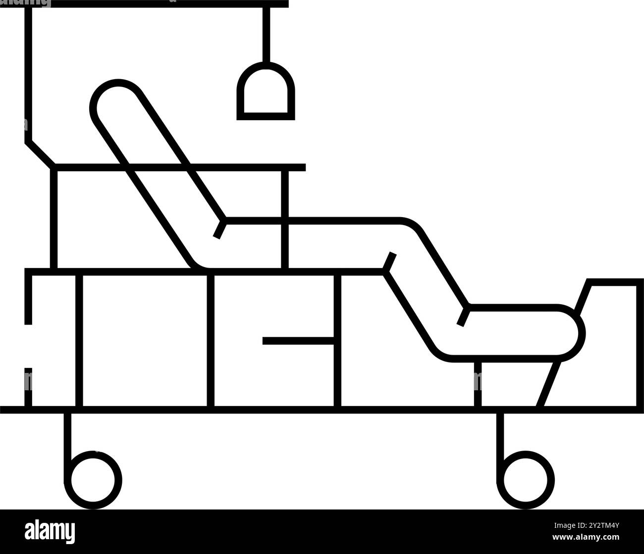 medical furniture line icon vector illustration Stock Vector Image ...