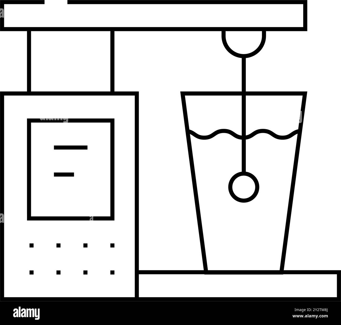 alcohol meter tool line icon vector illustration Stock Vector Image ...