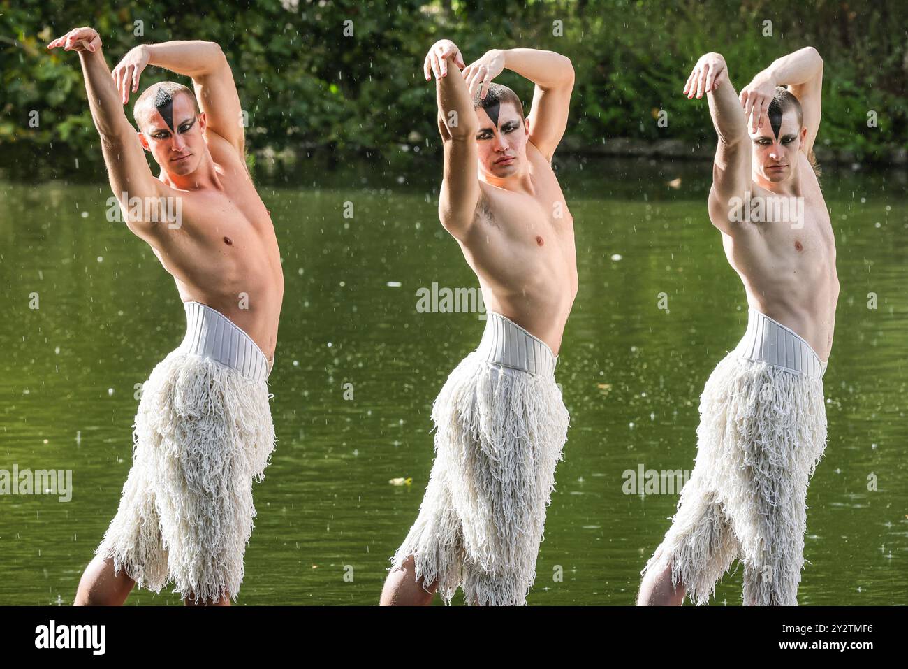 London, UK. 11th Sep, 2024. The cast of Matthew Bourne's Swan Lake ...