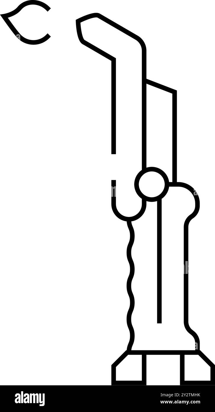 welding torch line icon vector illustration Stock Vector Image & Art ...