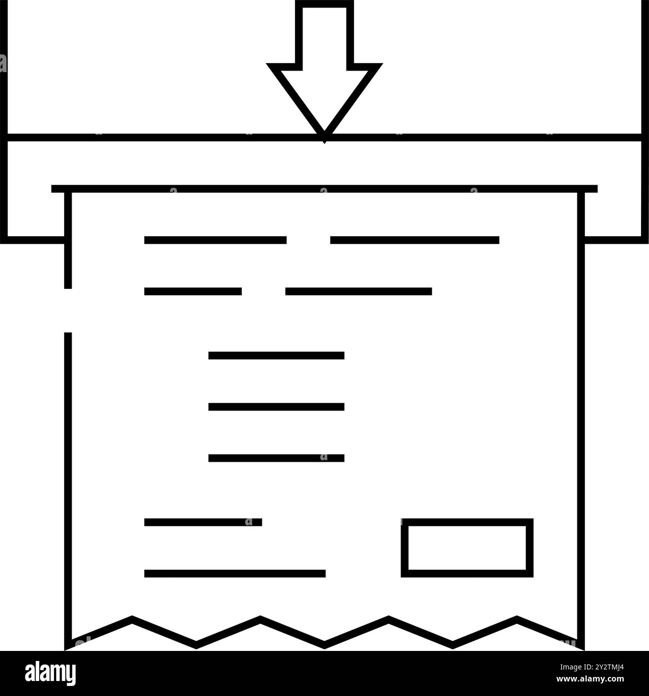 receipt check line icon vector illustration Stock Vector Image & Art ...