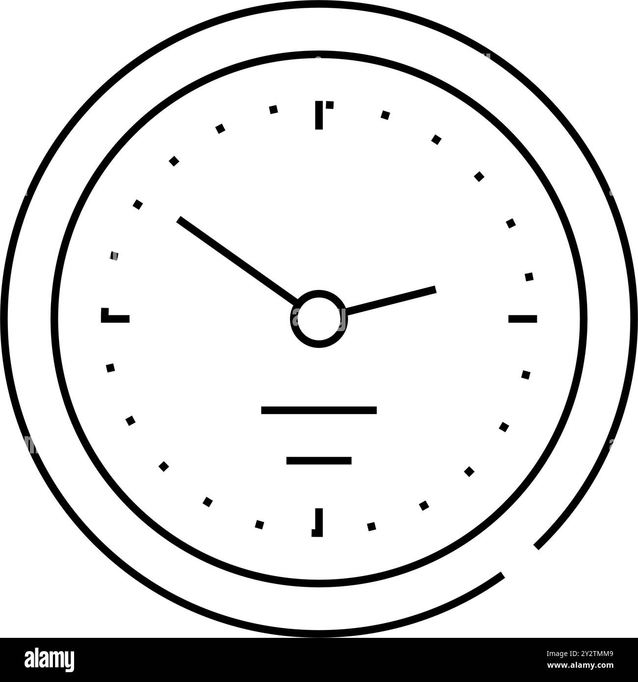 wall clock line icon vector illustration Stock Vector Image & Art - Alamy