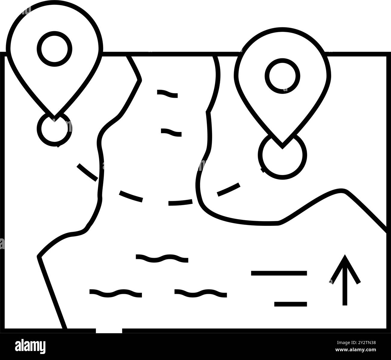 map direction line icon vector illustration Stock Vector Image & Art ...