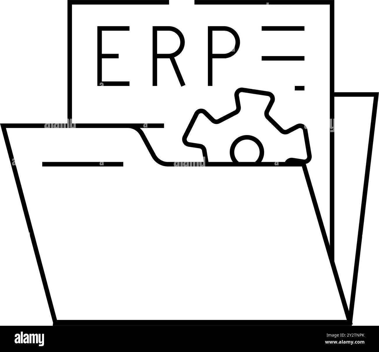 Document Erp Line Icon Vector Illustration Stock Vector Image And Art Alamy
