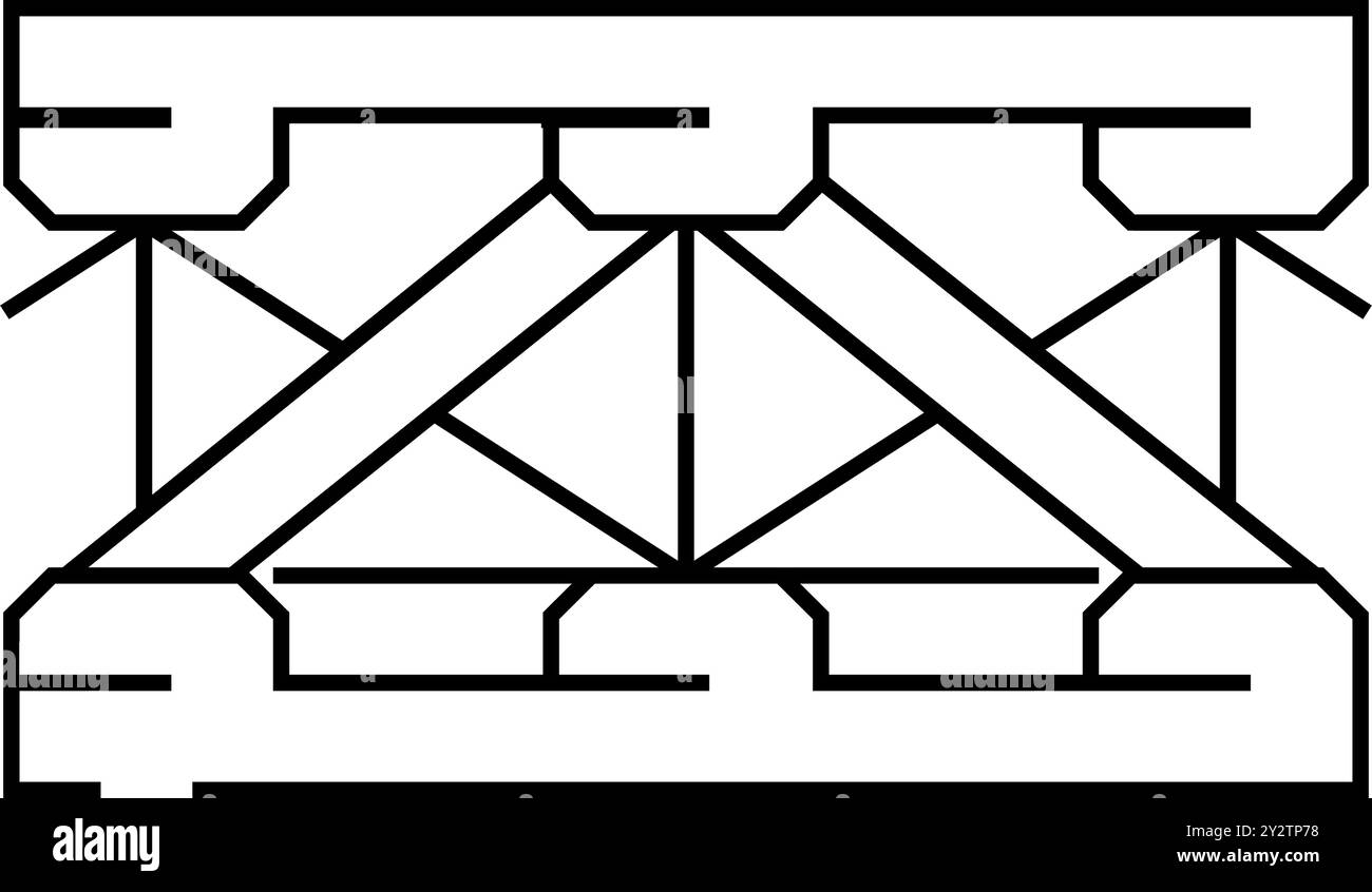 bridge metal material frame line icon vector illustration Stock Vector ...
