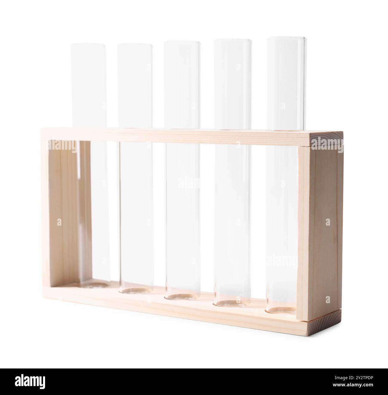Stand with empty test tubes isolated on white Stock Photo - Alamy