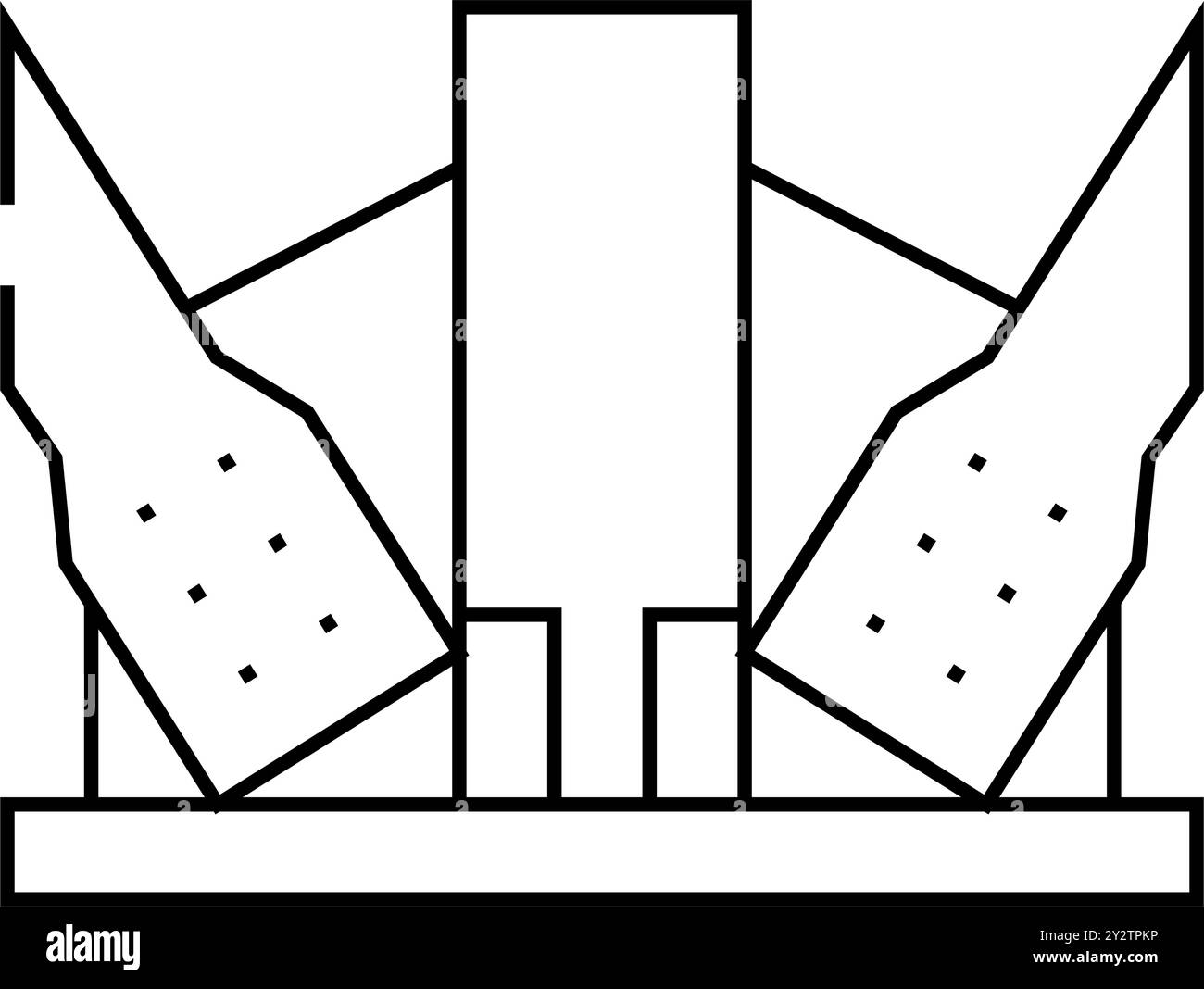 modern metal frame building line icon vector illustration Stock Vector ...