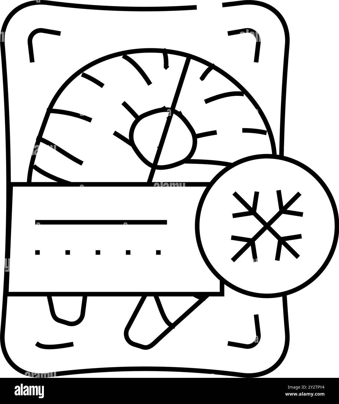 fish frozen seafood line icon vector illustration Stock Vector Image ...