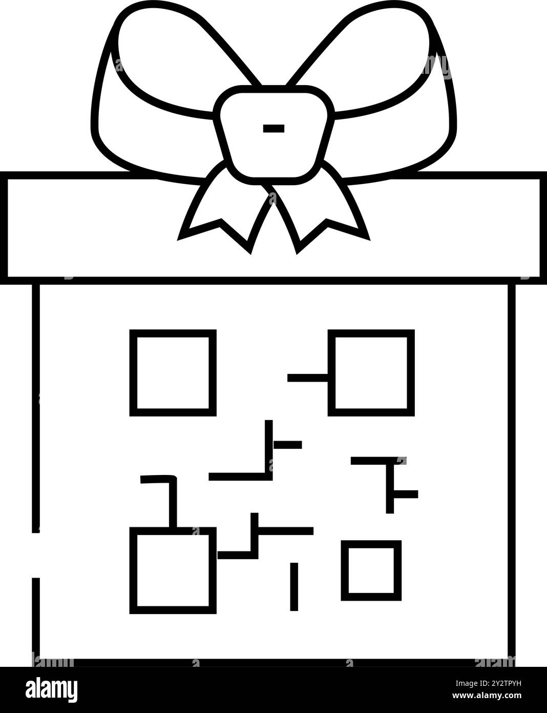 qr code gift line icon vector illustration Stock Vector Image & Art - Alamy