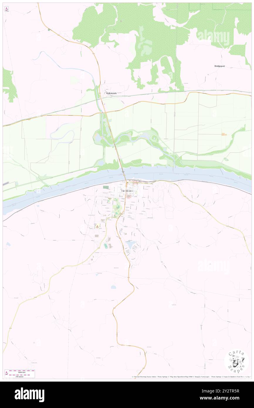 Map of hermann missouri Cut Out Stock Images & Pictures - Alamy