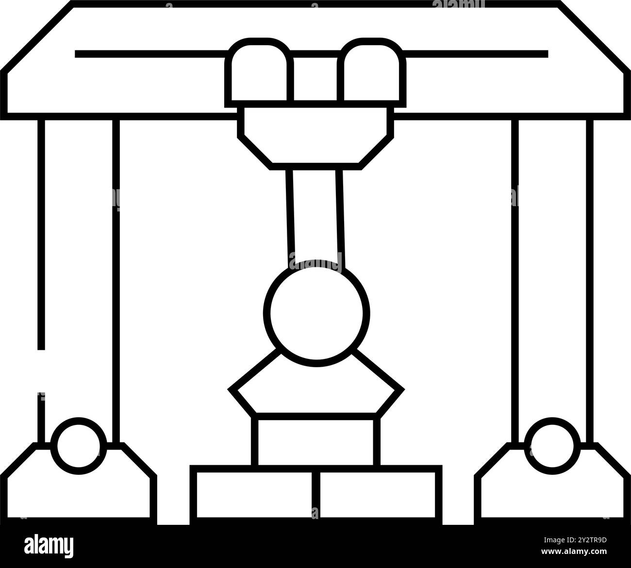 Military robot machine outline Stock Vector Images - Alamy
