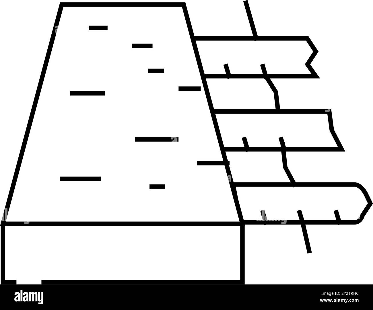 reinforced concrete floor line icon vector illustration Stock Vector ...