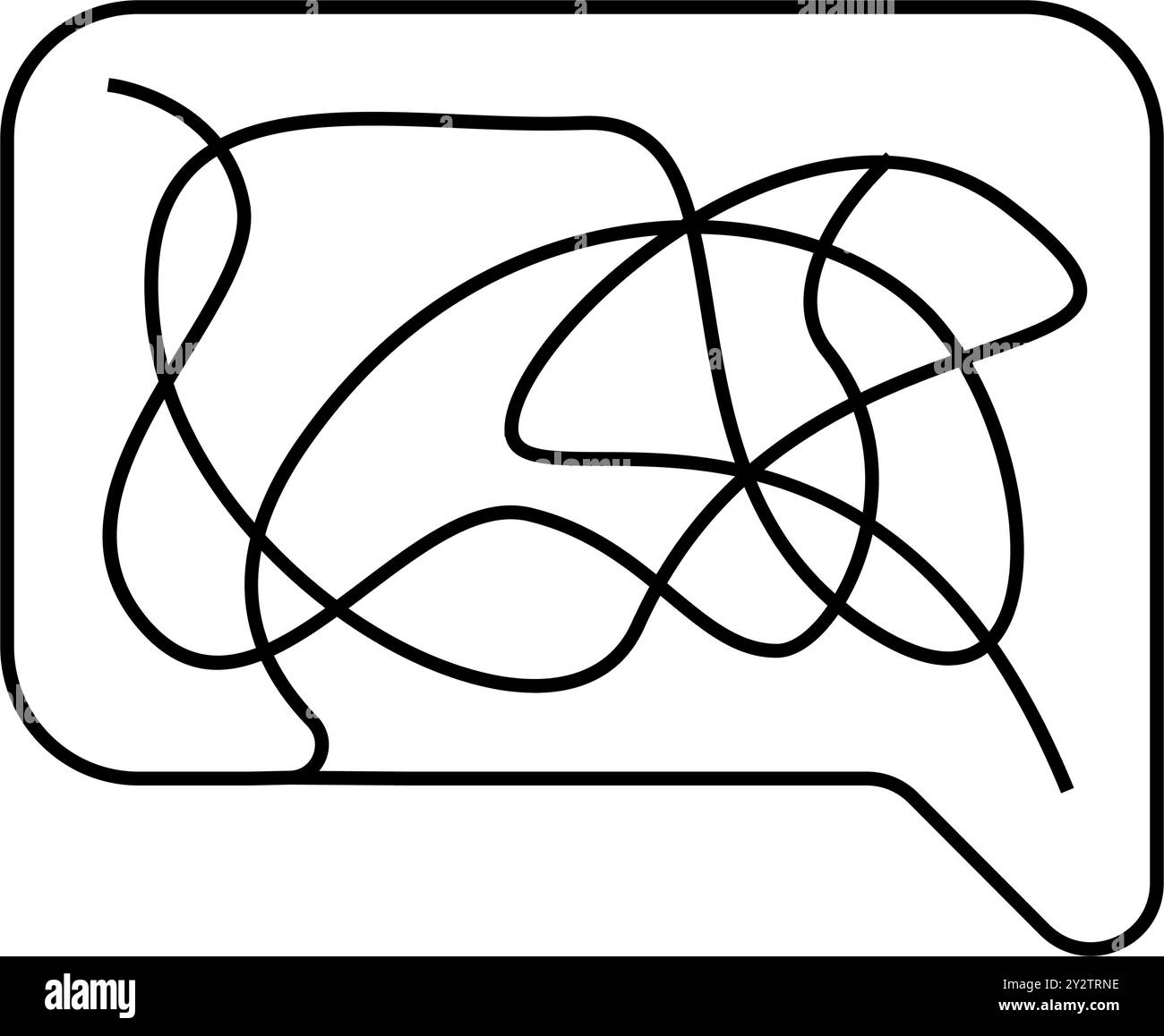 confusing dialogue line icon vector illustration Stock Vector Image ...