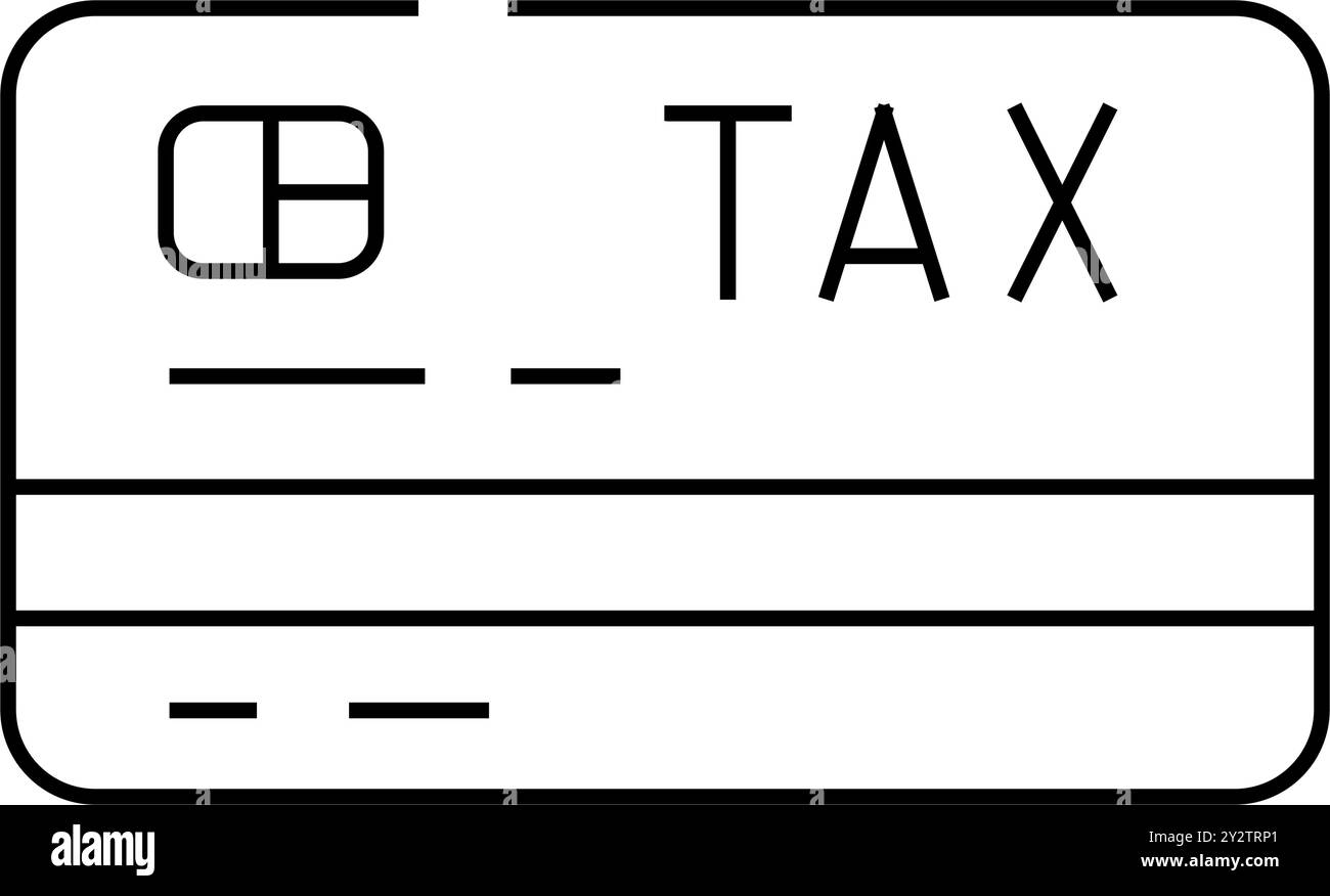 card tax line icon vector illustration Stock Vector Image & Art - Alamy