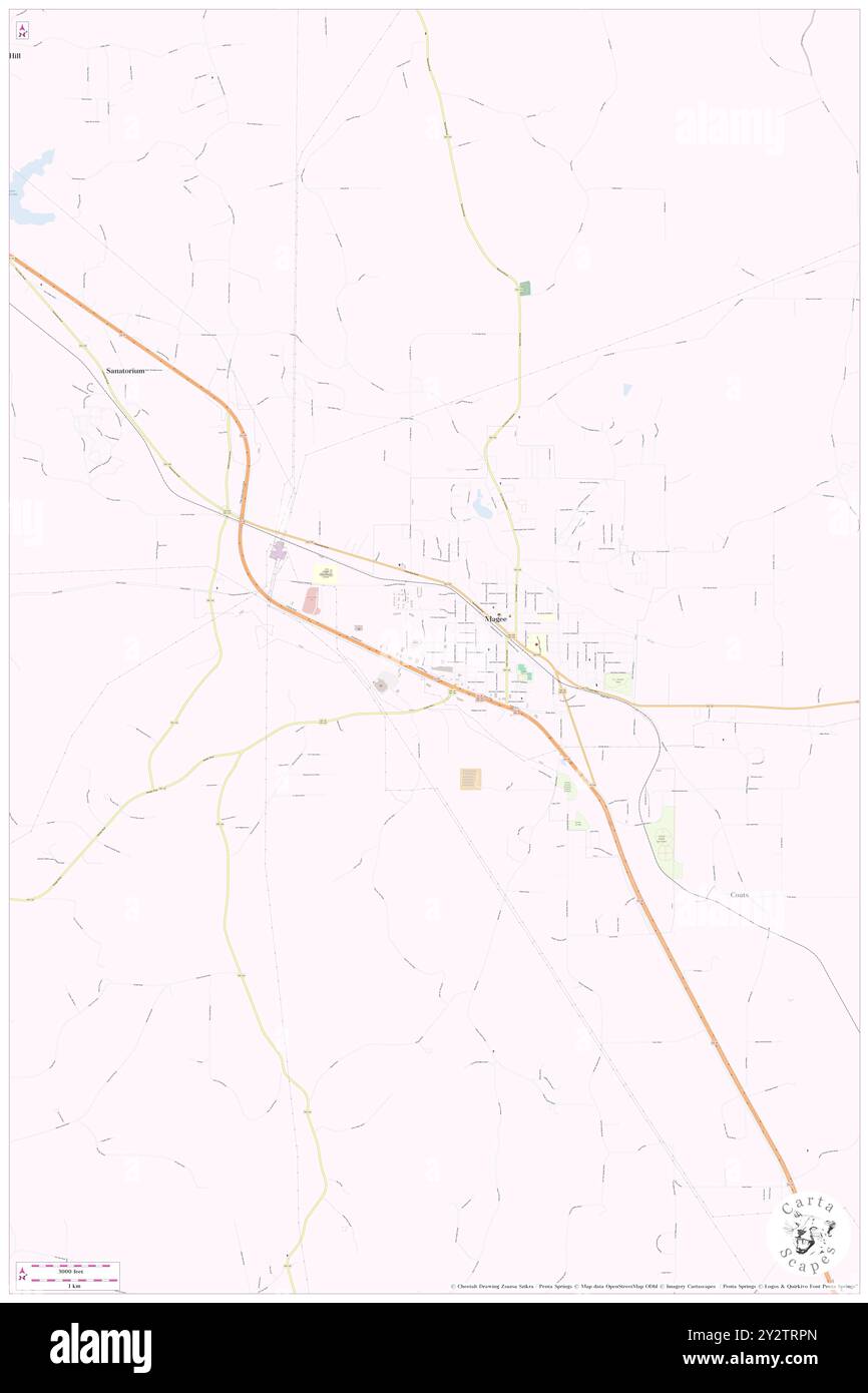 Map of magee mississippi Cut Out Stock Images & Pictures - Alamy