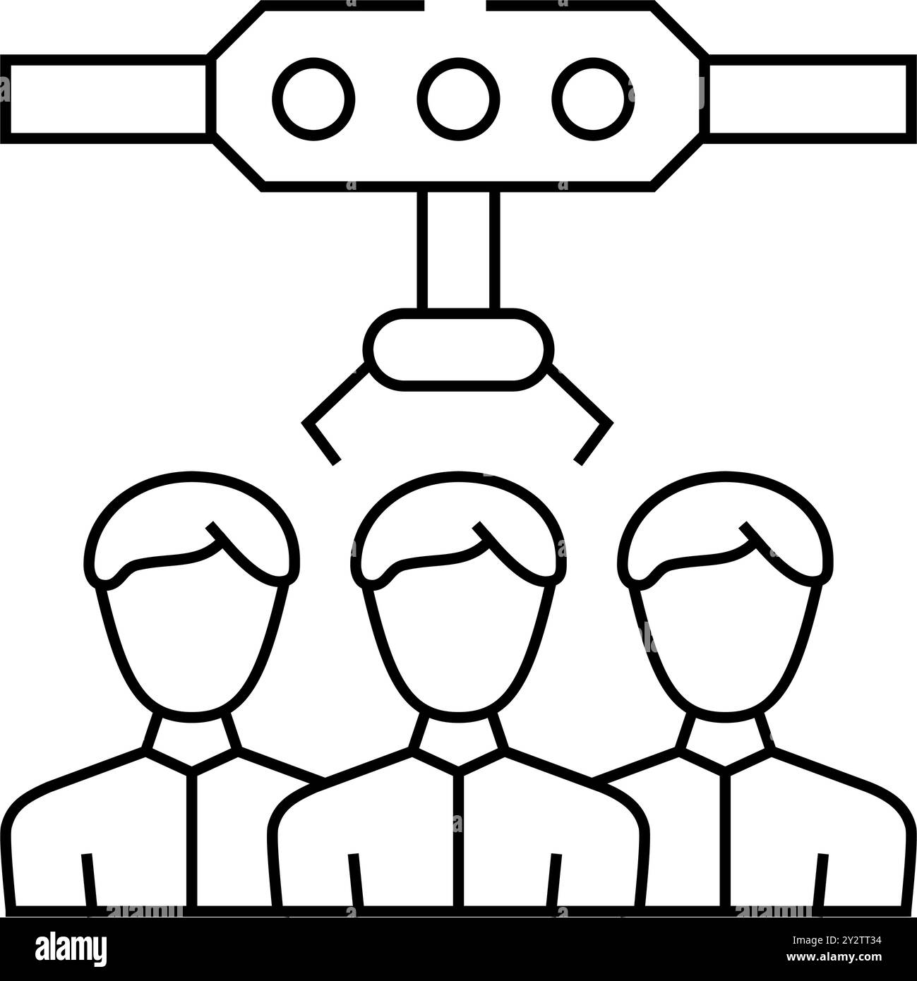 employee selection line icon vector illustration Stock Vector Image ...