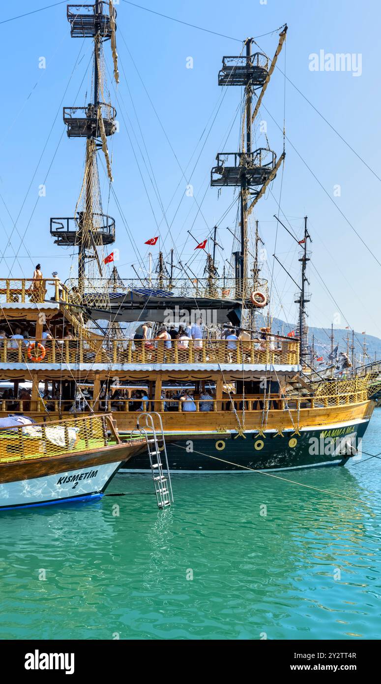 Large masted Pirate Ship Mama Mia and Kisametim 2 about to take ...