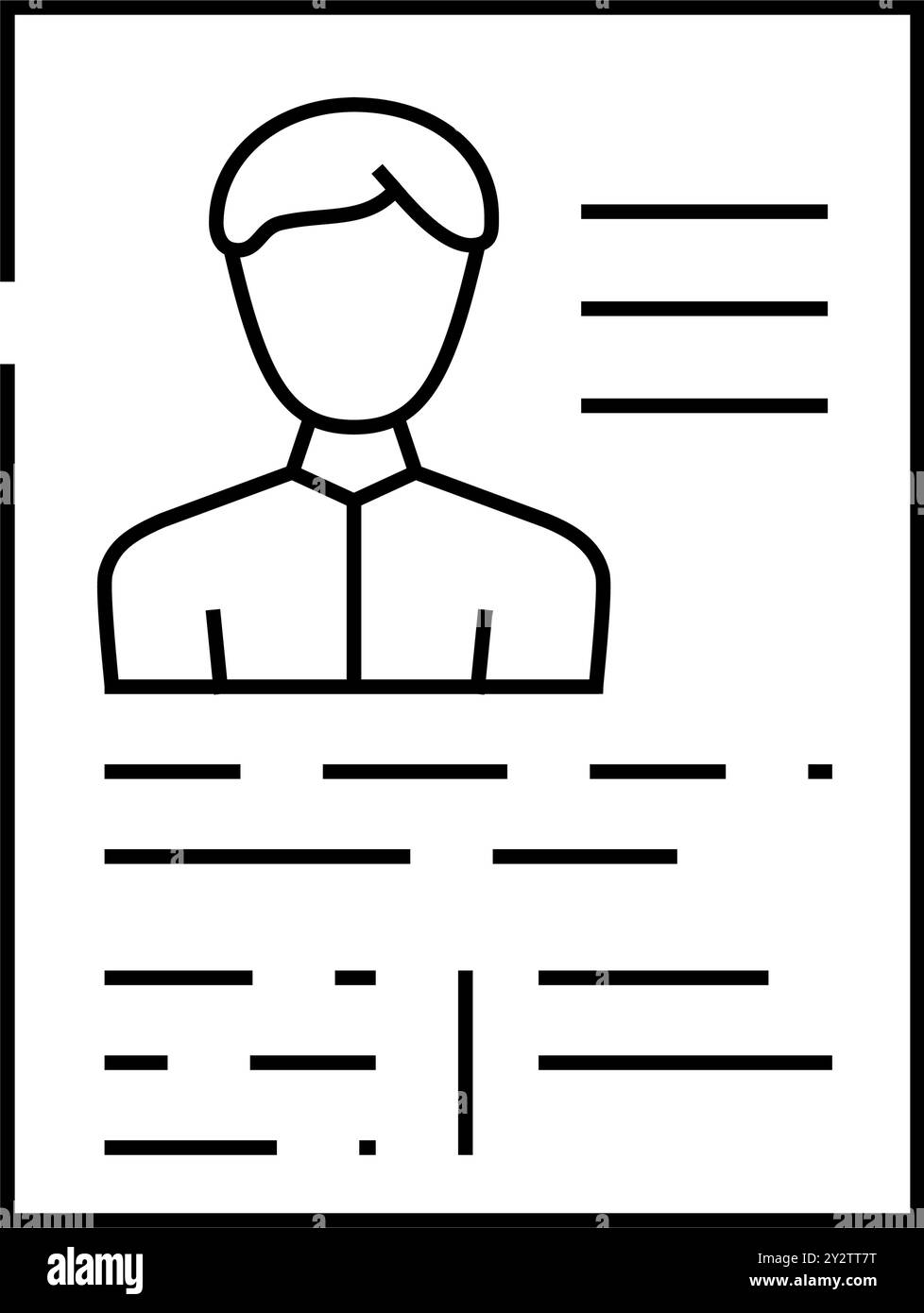 application form cv line icon vector illustration Stock Vector Image ...