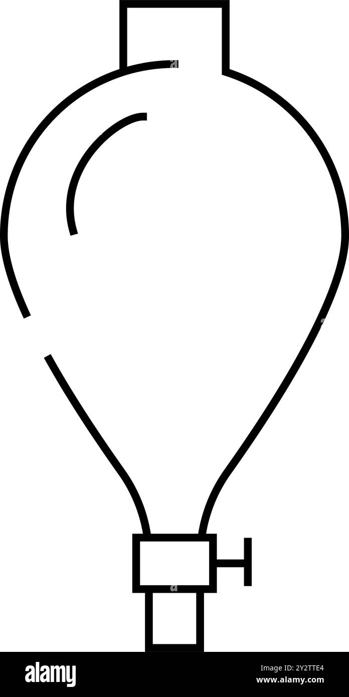 dividing funnel lab tool line icon vector illustration Stock Vector ...