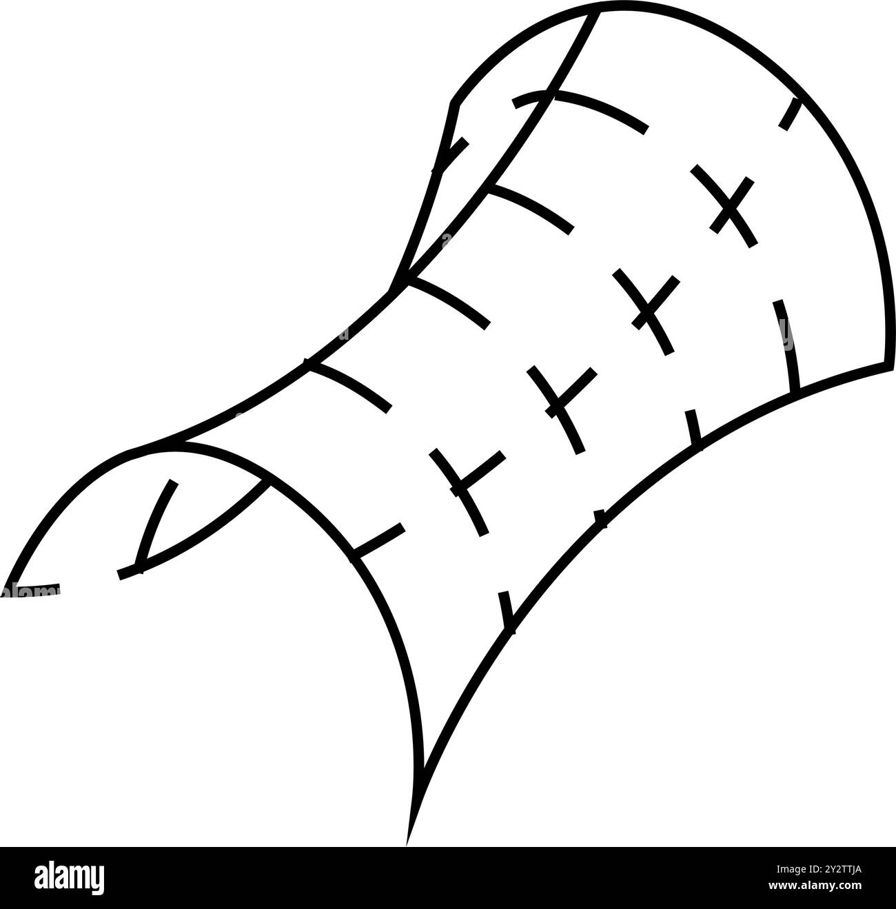 saddle shape of universe line icon vector illustration Stock Vector ...