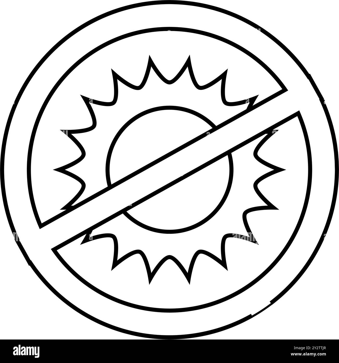protect from sun rays line icon vector illustration Stock Vector Image ...