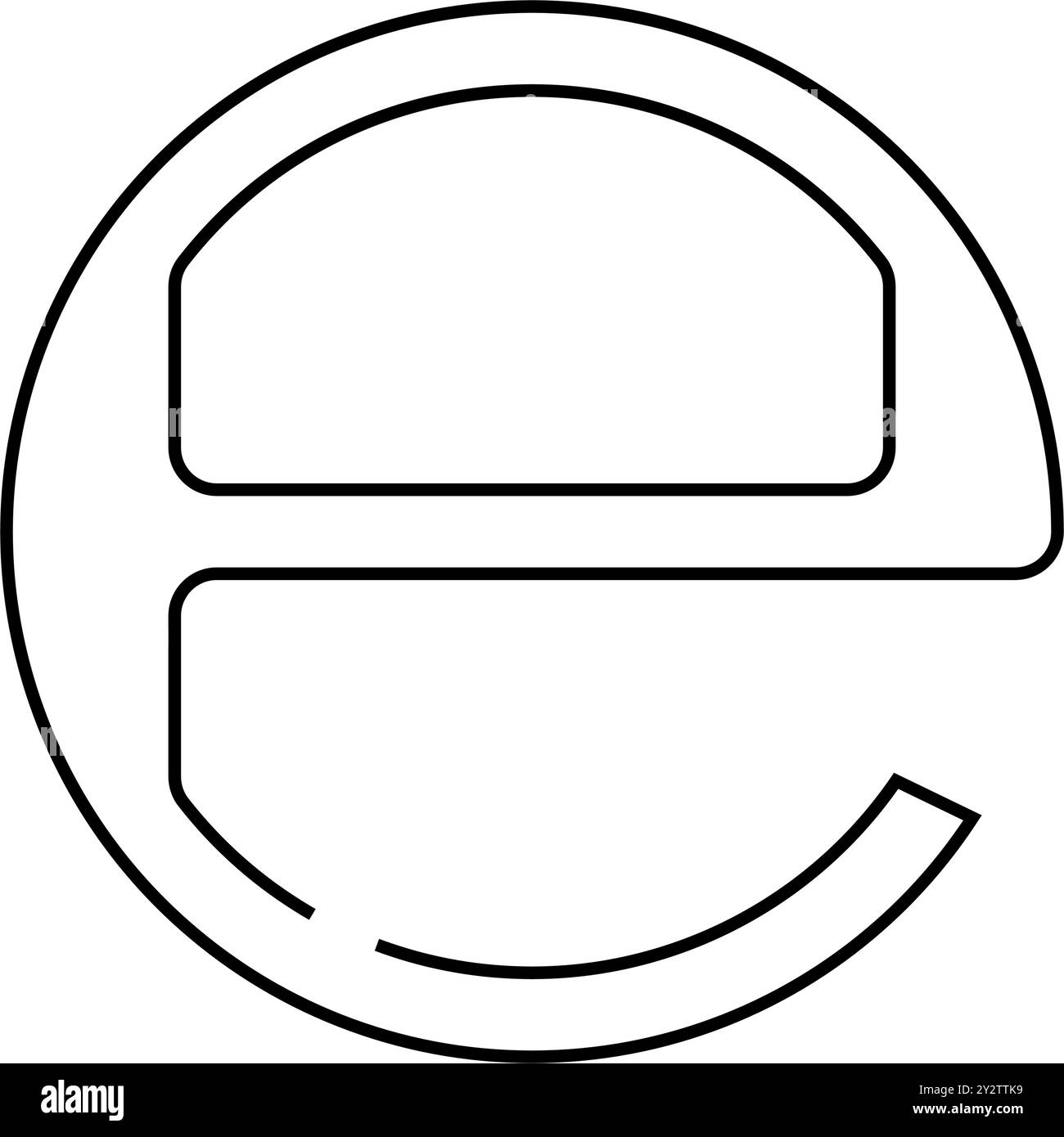 estimated e mark line icon vector illustration Stock Vector Image & Art ...