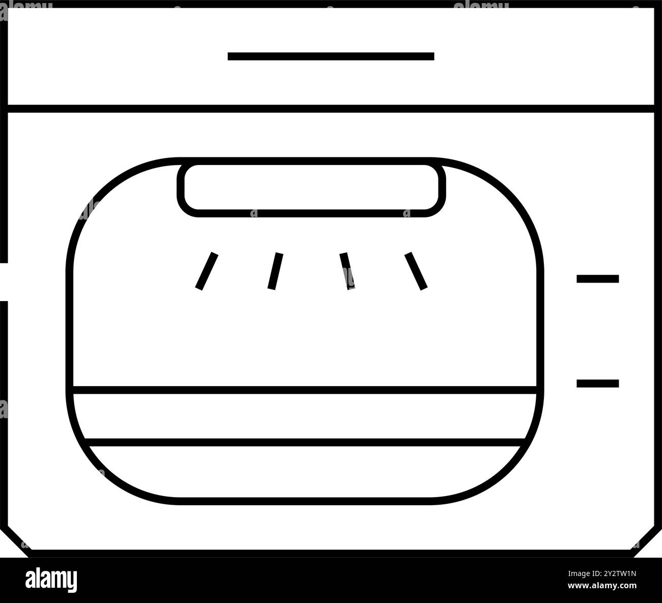 autoclave laboratory electronic equipment line icon vector illustration ...