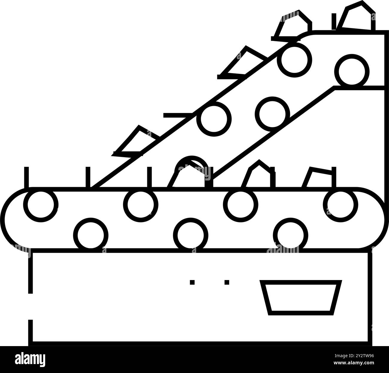 sorting belt conveyor line icon vector illustration Stock Vector Image ...
