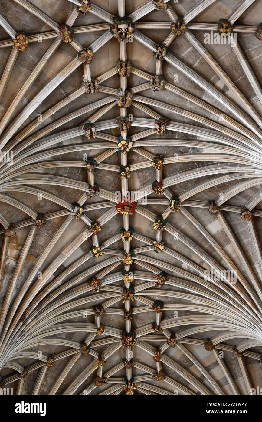 Norwich Cathedral, featuring many impressive colourful 14th century ...